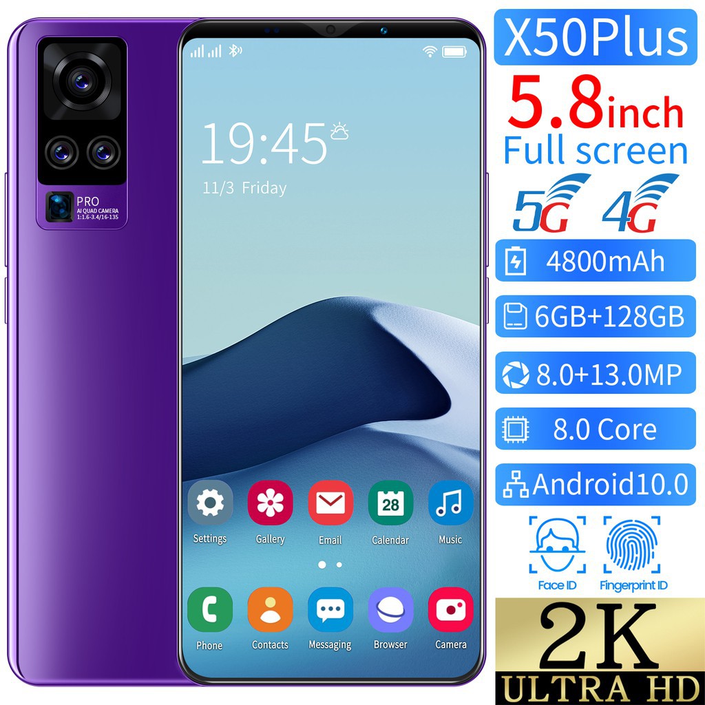 OPPO X50 โทรศัพท์ล่าสุด ของแท้ 100% 5.8 นิ้วเต็มหน้าจอ 3G/4G สมาร์ทโฟน Face Recognition 6G ...