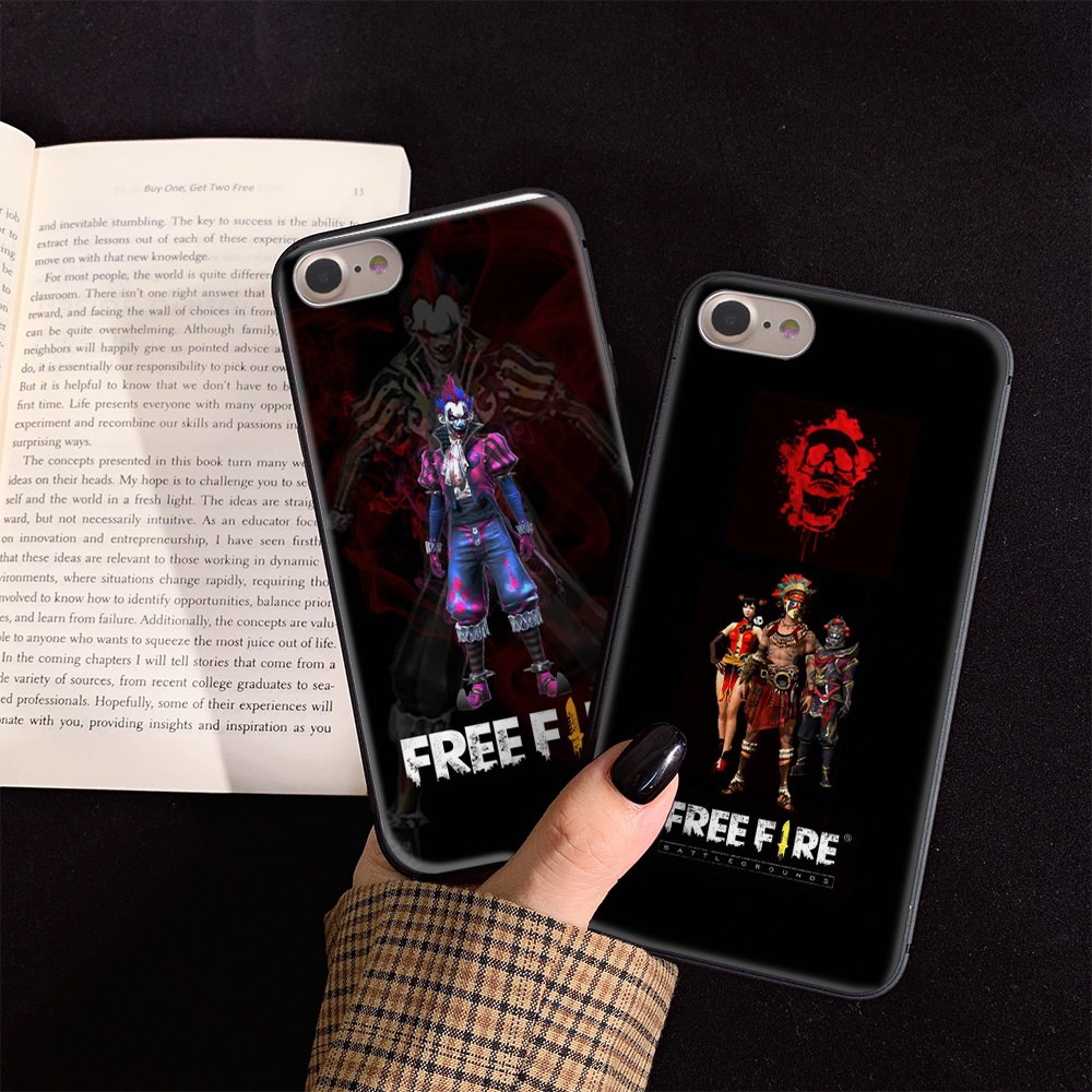 iPhone 5 5S SE 2020 6 6S 7 8 Plus X Soft Case B115 Free Fire game cool ...