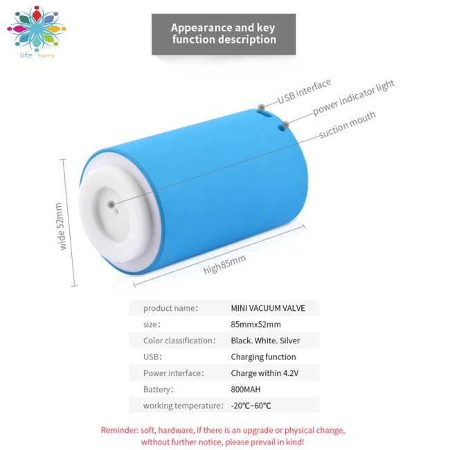 USB Charging Mini Vacuum Pump with Vacuum Bags for Home Travel Storage ...