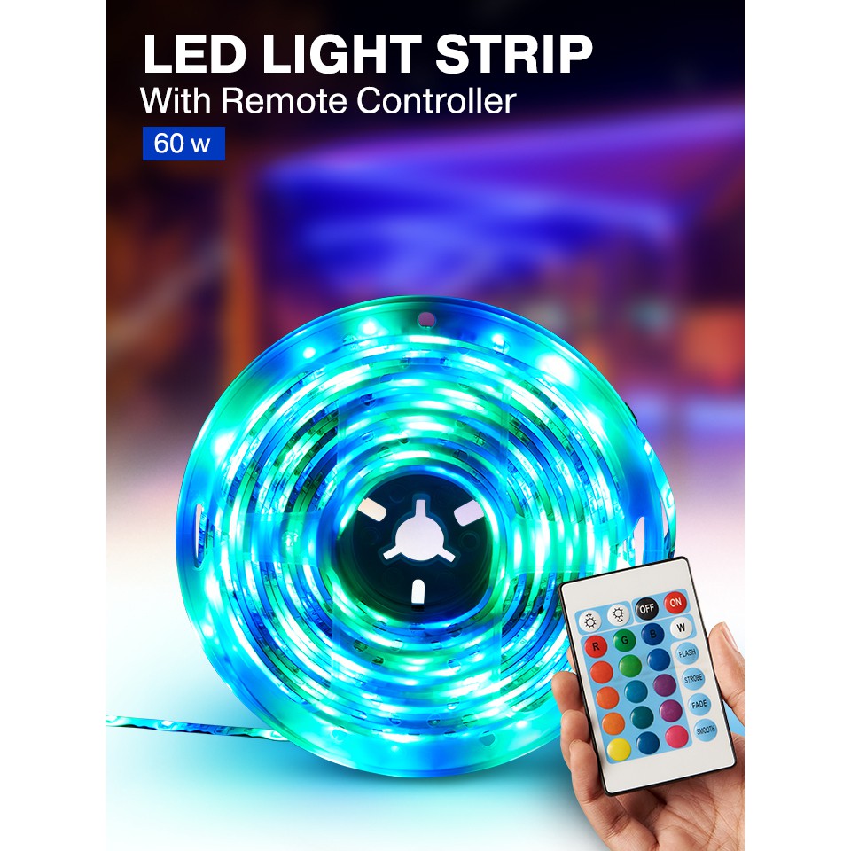 สายไฟ LED แบบสายยาวสำหรับแต่งบ้าน LED Strip with Remote Controller ...