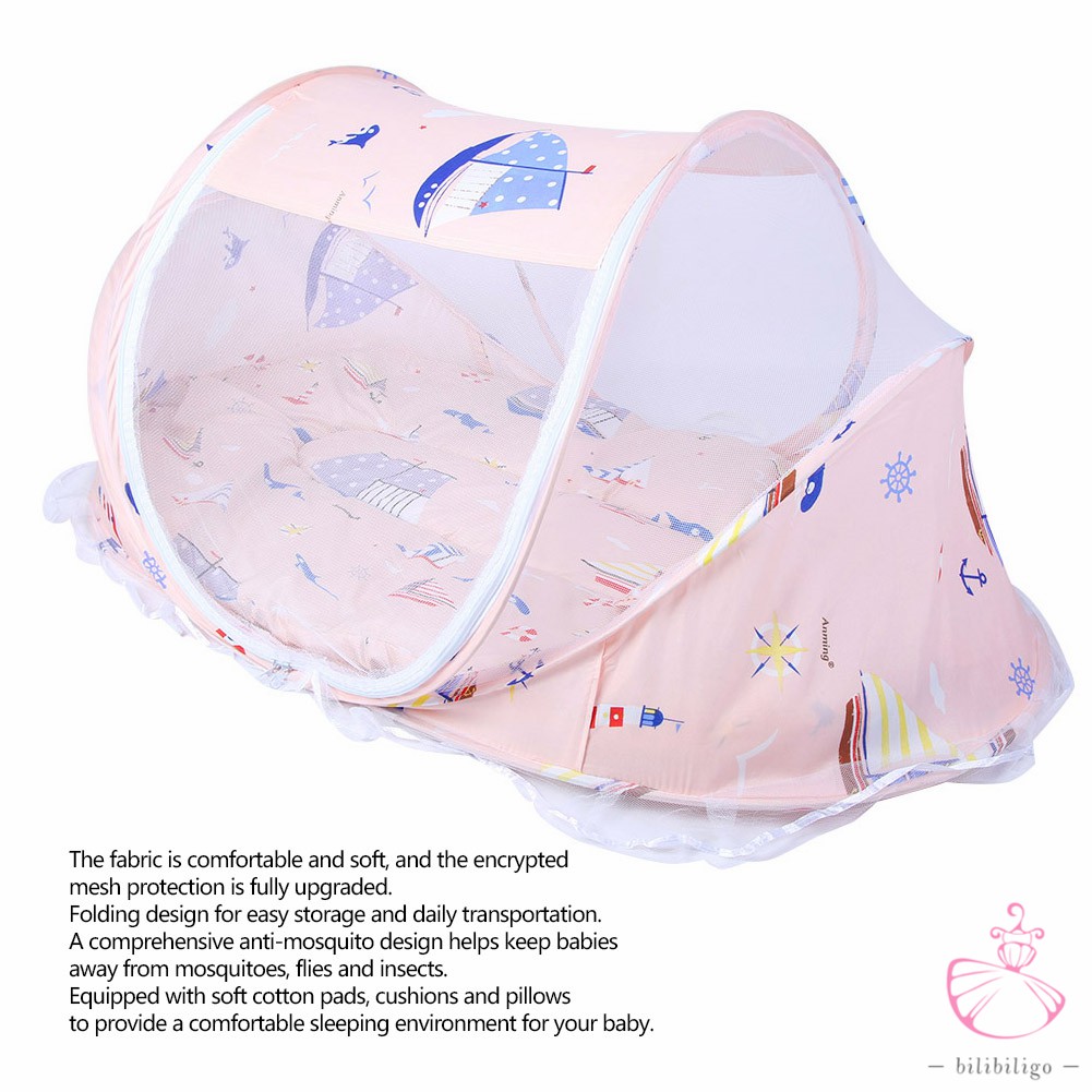 kelambu Portable Foldable Newborn Infant Mosquito Tent Baby Travel ...