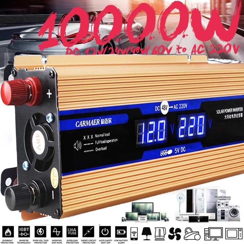 [Ready Stock]Original 10000W Solar Power Inverter DC 12V/24V/48V/60V To ...