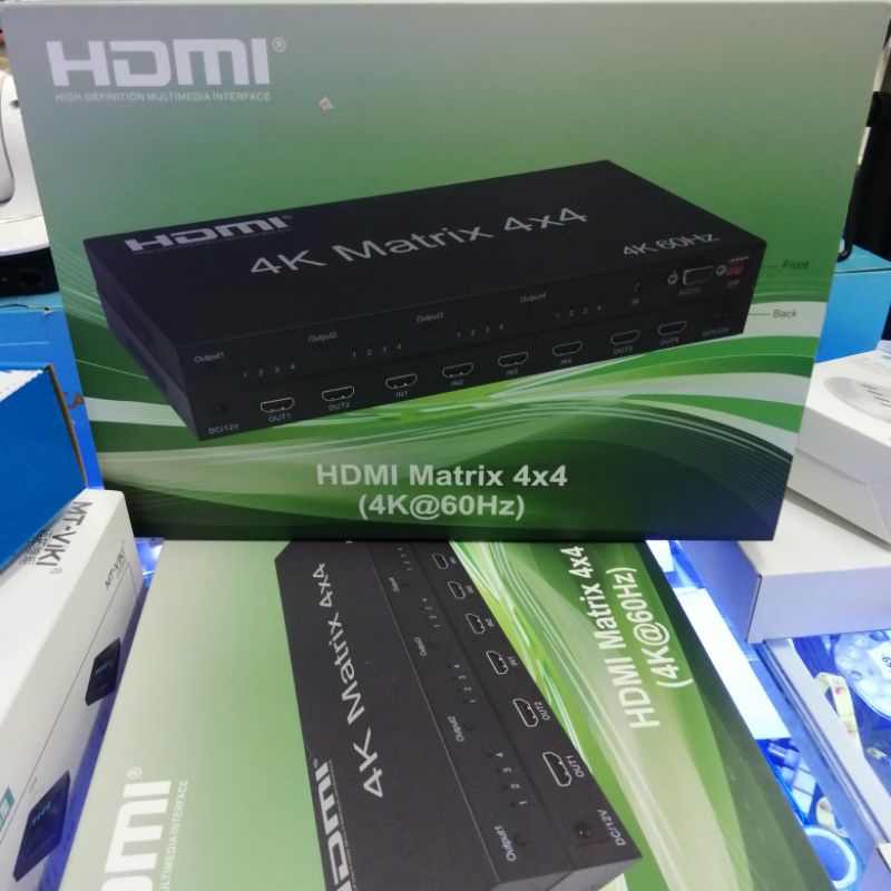 HDMI 2.0 4x4 Matrix Switch Splitter 4K 4 IN 4 OUT 60HZ 1080P HDCP Video ...