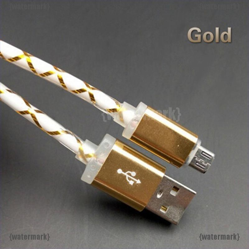 RiseLargeSmart phone retractable visible led light micro usb data sync ...