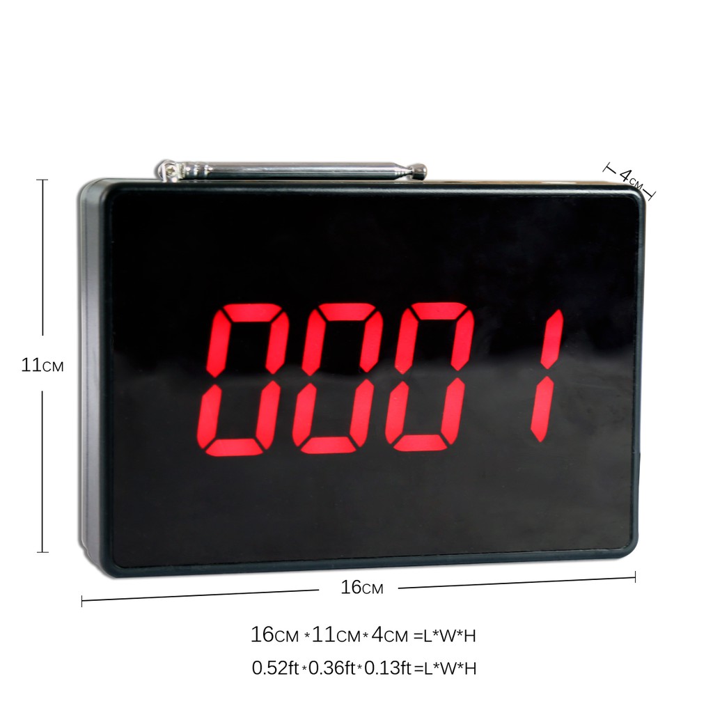 ส่งไวจากไทยDaytech ชุดอุปกรณ์ปุ่มเรียกพนักงานไร้สาย รุ่น P4 พร้อมจอรับสัญญาณ LCD (ปุ่มกด 10 ...