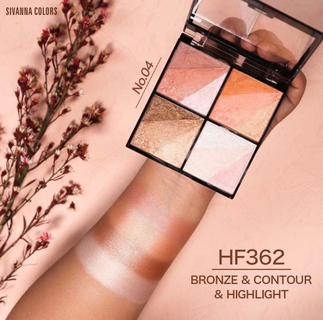 *ของแท้* บรอนซ์ คอนทัวร์ ไฮไลท์ บลัชออน Sivanna Colors Bronze & Contour ...