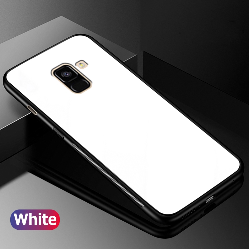 เคสโทรศัพท์มือถือสีพื้นสําหรับ Samsung Galaxy A8 A8 Plus 2018เคส ...
