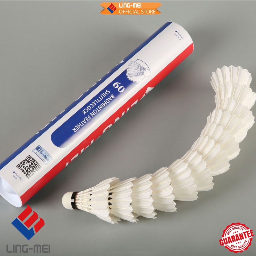 Ling-Mei รุ่น 60 ลูกแบดมินตันหลิงเหม่ย สปีด 76 ลูกแบดขนห่านเกรดพรีเมี่ ...