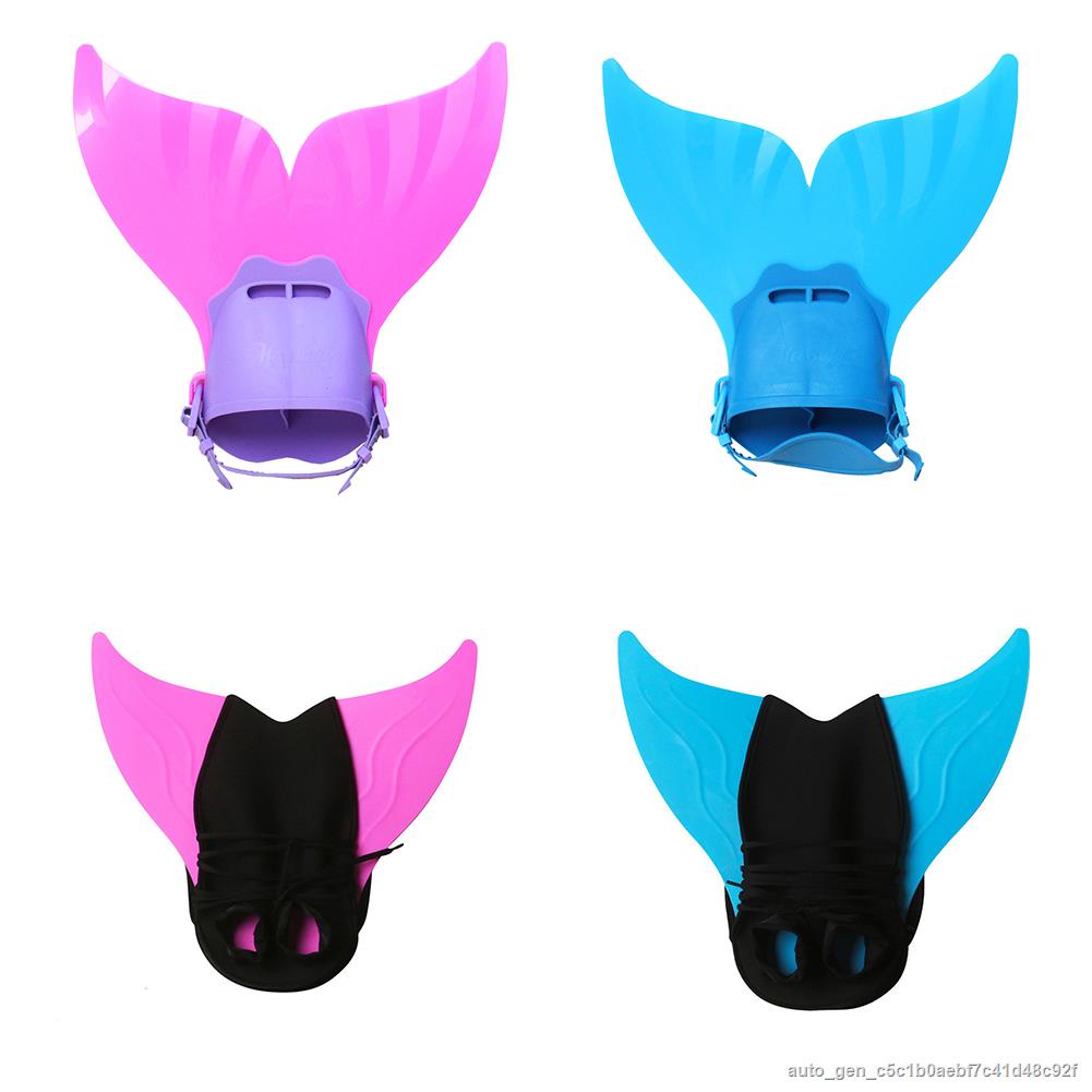 Kids Mermaid Flippers Children Swimming F Whale Tail Silicone Flippers ...