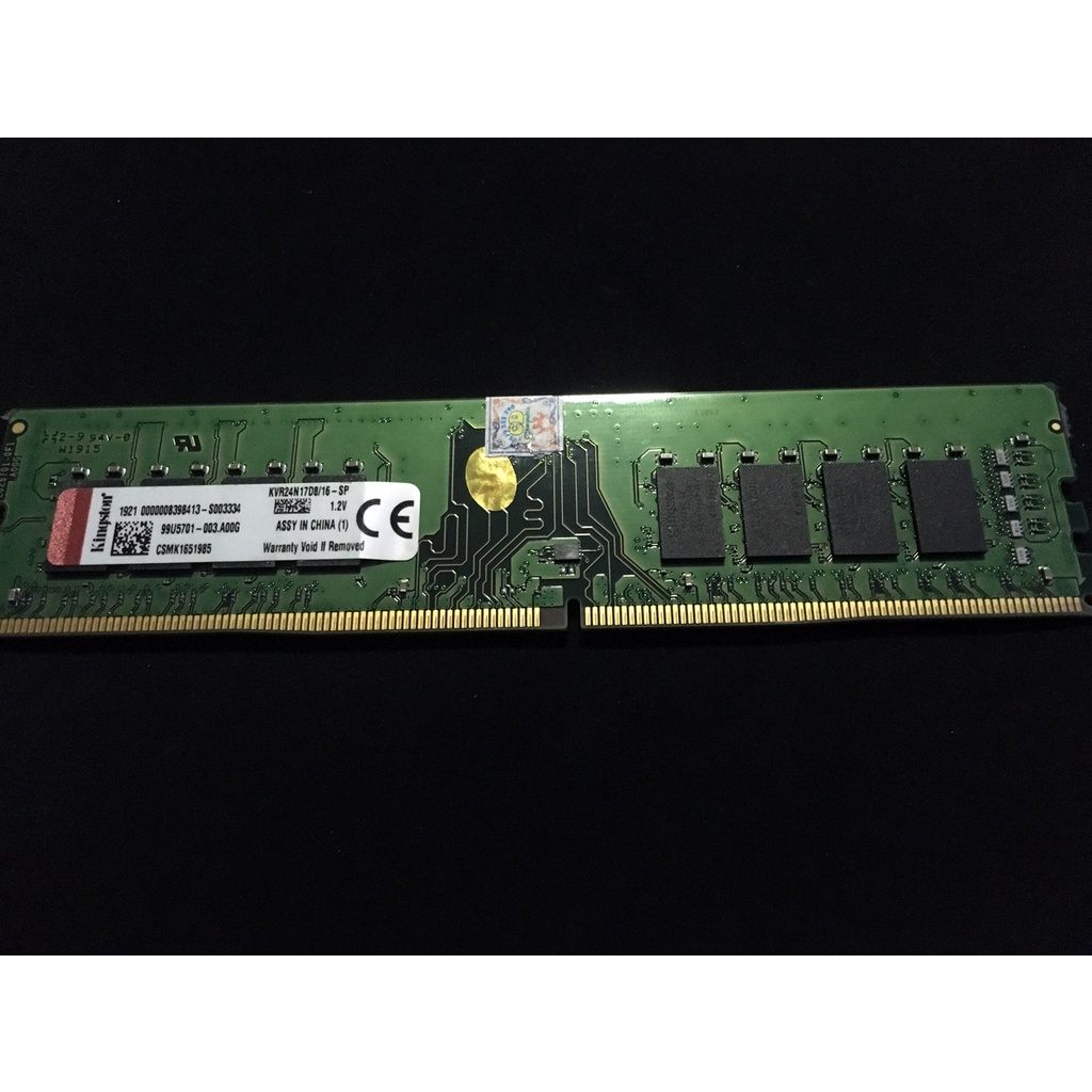 DDR4(2400)16GB Kingston (VALUE RAM/KVR24N17D8/16) มือสอง | Shopee Thailand