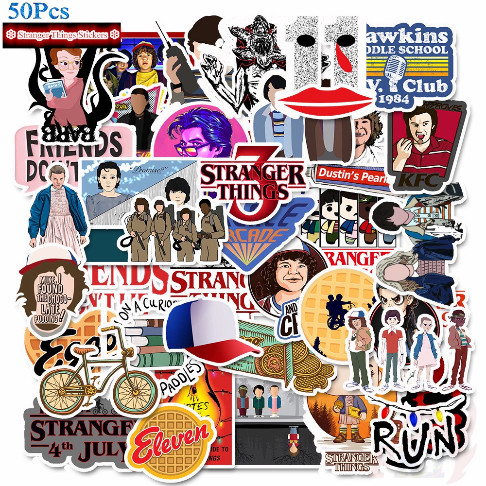 Stranger Things Series 08 Stickers 50pcs Set Diy Fashion Mixed Luggage