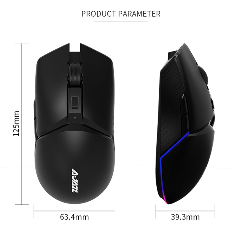 AJAZZ I309Pro Light Weight Mouse Wireless 2.4Hz Dual-mode RGB Mouse ...