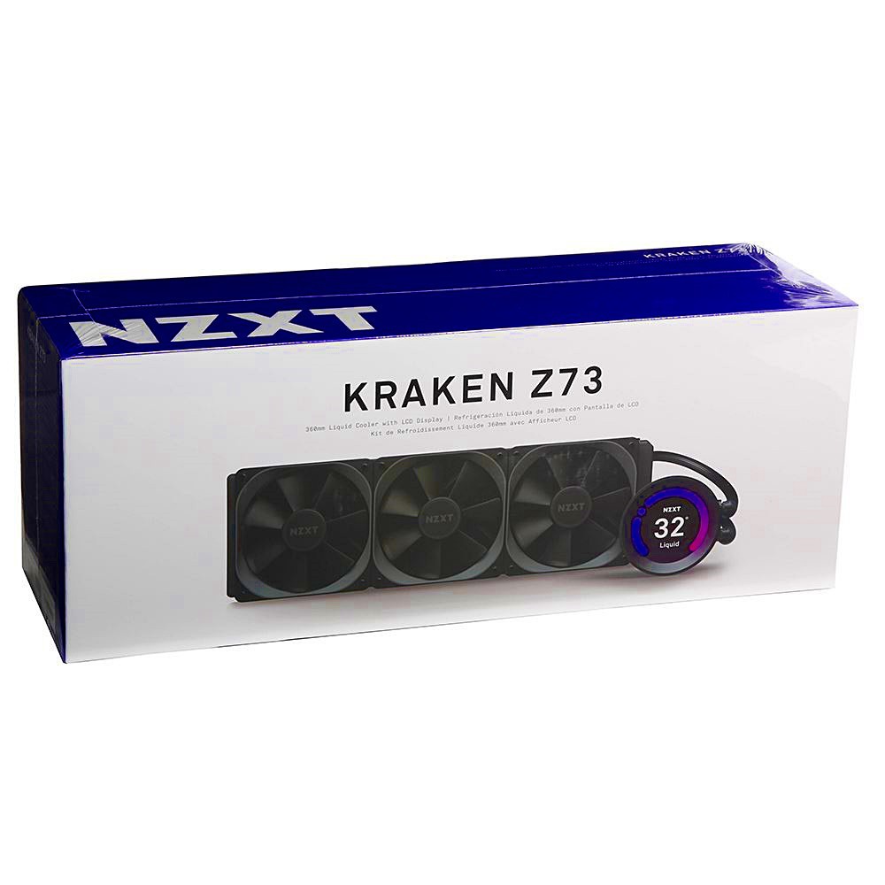 CPU LIQUID COOLER NZXT Kraken Z73 360mm RGB with LCD Display 6y ...