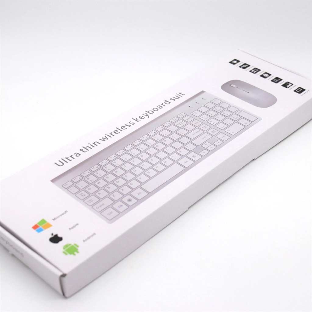 Wireless Office Keyboard ชุดเมาส์ คีย์บอร์ด ไร้สาย (สีขาว) แป้นพิมพ์ไทย ...