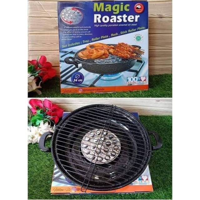 เมจิก ROASTER MASPION 34 ซม. เคลือบเคลือบ เคลือบ MASPION ROASTER ...