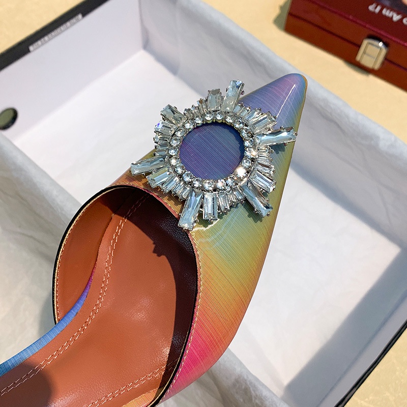 2020 Luxury Patent Leather Women Pumps Sun Style Rhinestone High Heels ...