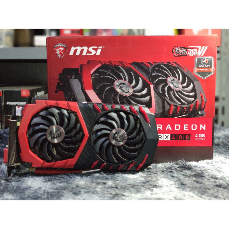 (การ์ดจอ) MSI RX480 4GB GamingX สภาพสวย ครบกล่อง | Shopee Thailand
