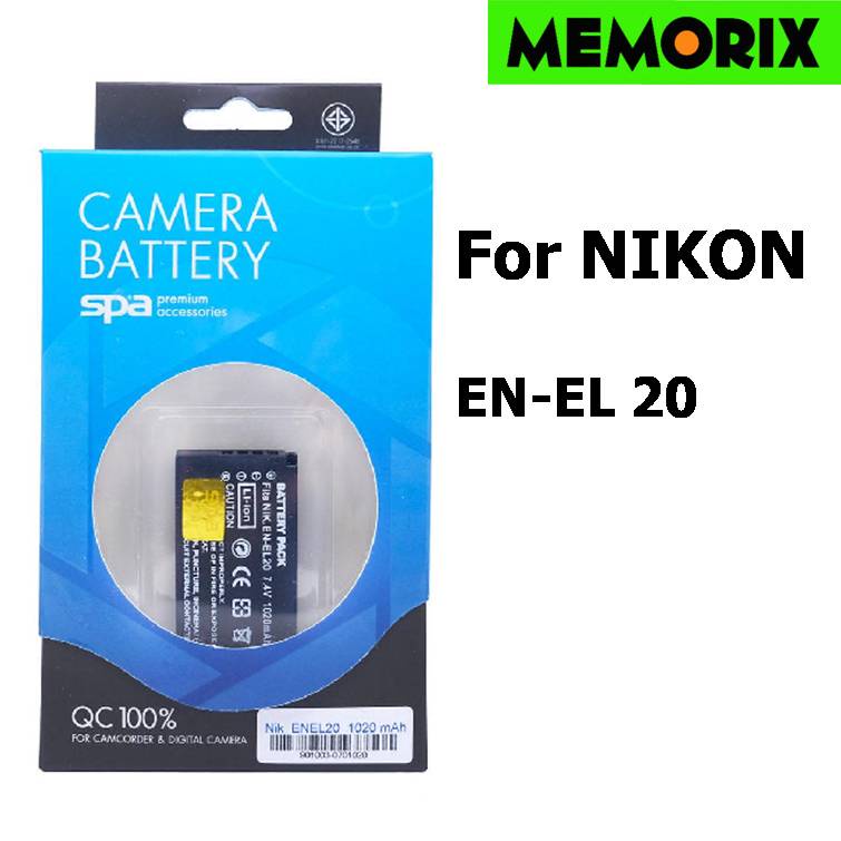 SPA battery For Nikon EN-EL20 Camera Battery แบตเตอรี่กล้อง | Shopee ...