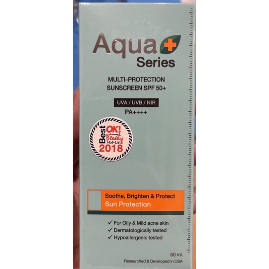 ส่งฟรี กันแดด ผิวแพ้ง่าย Aqua series multi-protection sunscreen spf50 ...