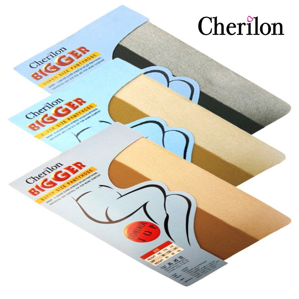 ของแท้ (1 คู่) เชอรีล่อน Cherilon Bigger super size ถุงน่องไซส์ใหญ่ XL ถุงน่องคนอ้วน ถุงน่องหญิง ...
