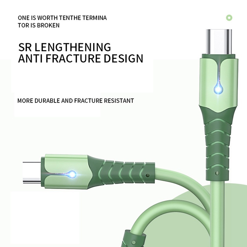 EYD EX30 ซิลิโคน Micro USB Type C สายชาร์จ 2m 1m 5V3A ที่ชาร์จเร็ว ...