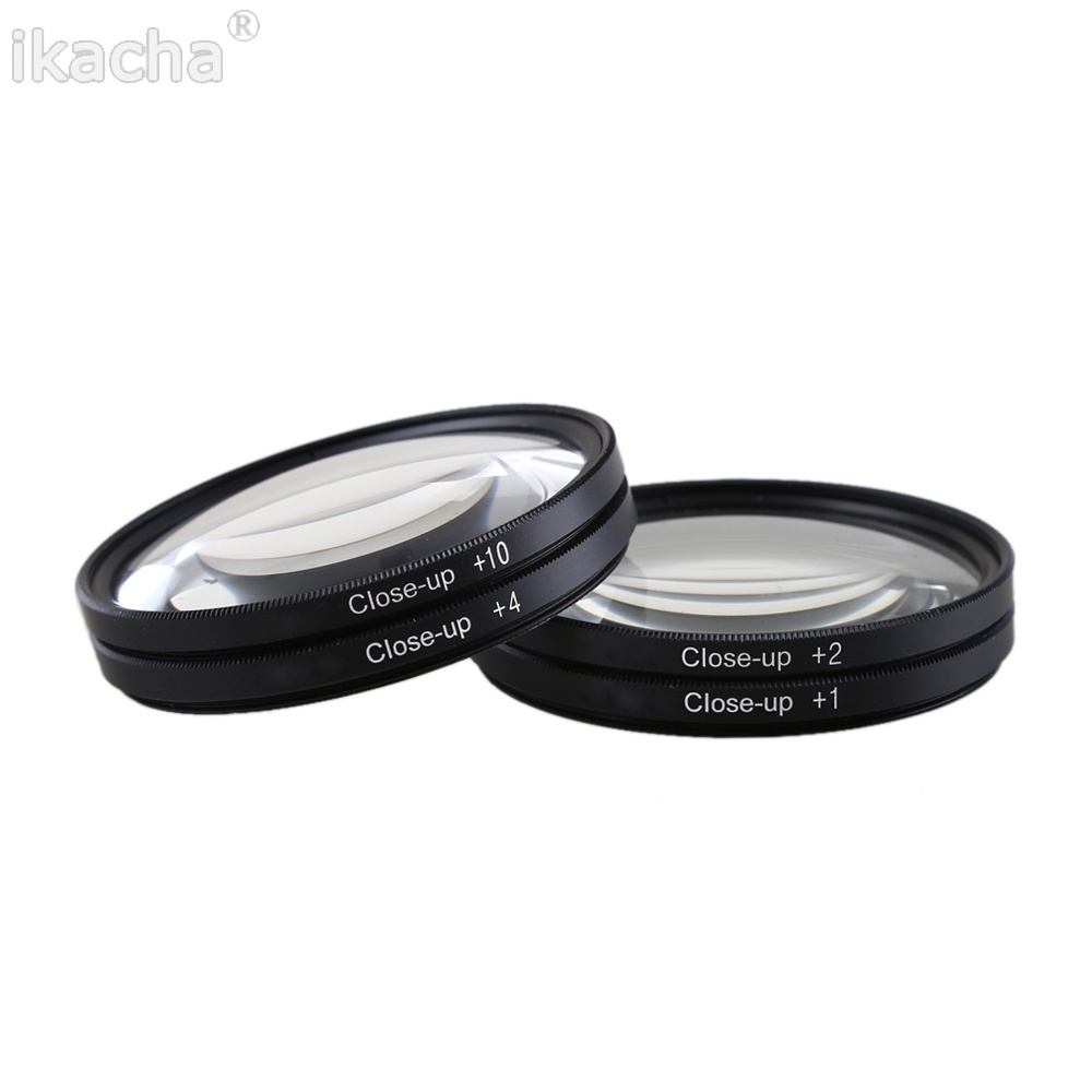 กล้องกรองMacro Close Up Lens Filter +1+2+4+10 Filter Kit 49mm 52mm 55mm ...