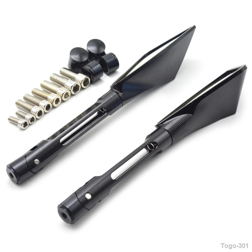 YOWLING Universal Moto Bike Modified Folding Motorcycle Mirror Black ...