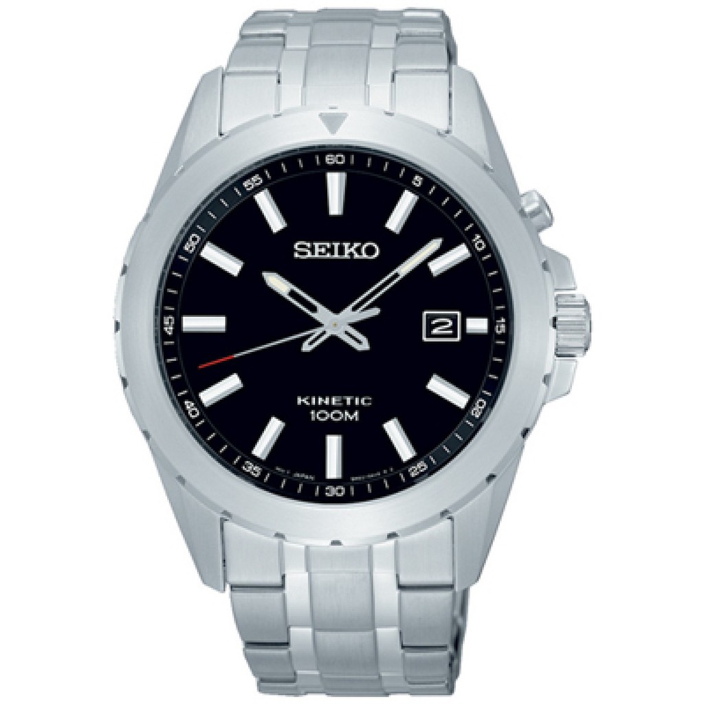 Seiko Kinetic Black Dial 100M SKA697 | Shopee Thailand