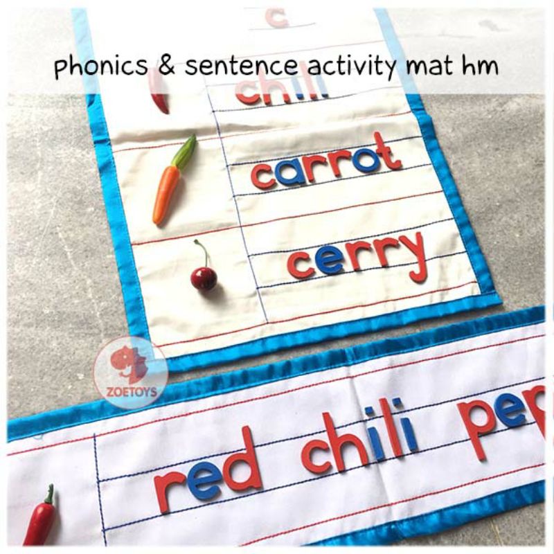 Zoetoys Montessori Phonics Sentence Activity Mat Hm Montessori Language ...