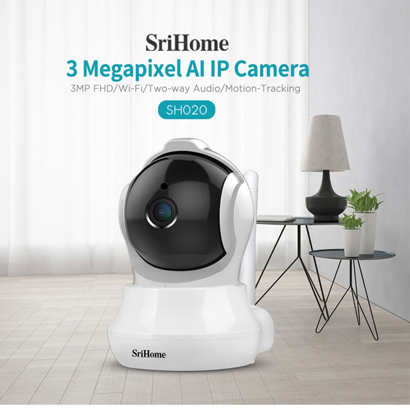 Sricam SH020 3.0M Wifi I Camera 360 Remote View Indoor CCTV Camera ...