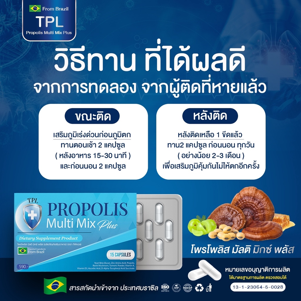 TPL Propolis ทีพีแอล โพรโพลิส วิตามินบูตส์ภูมิตกเร่งด่วน วิตามินกินแล้วไม่ง่วง ภูมิแพ้ ทางเดิน ...