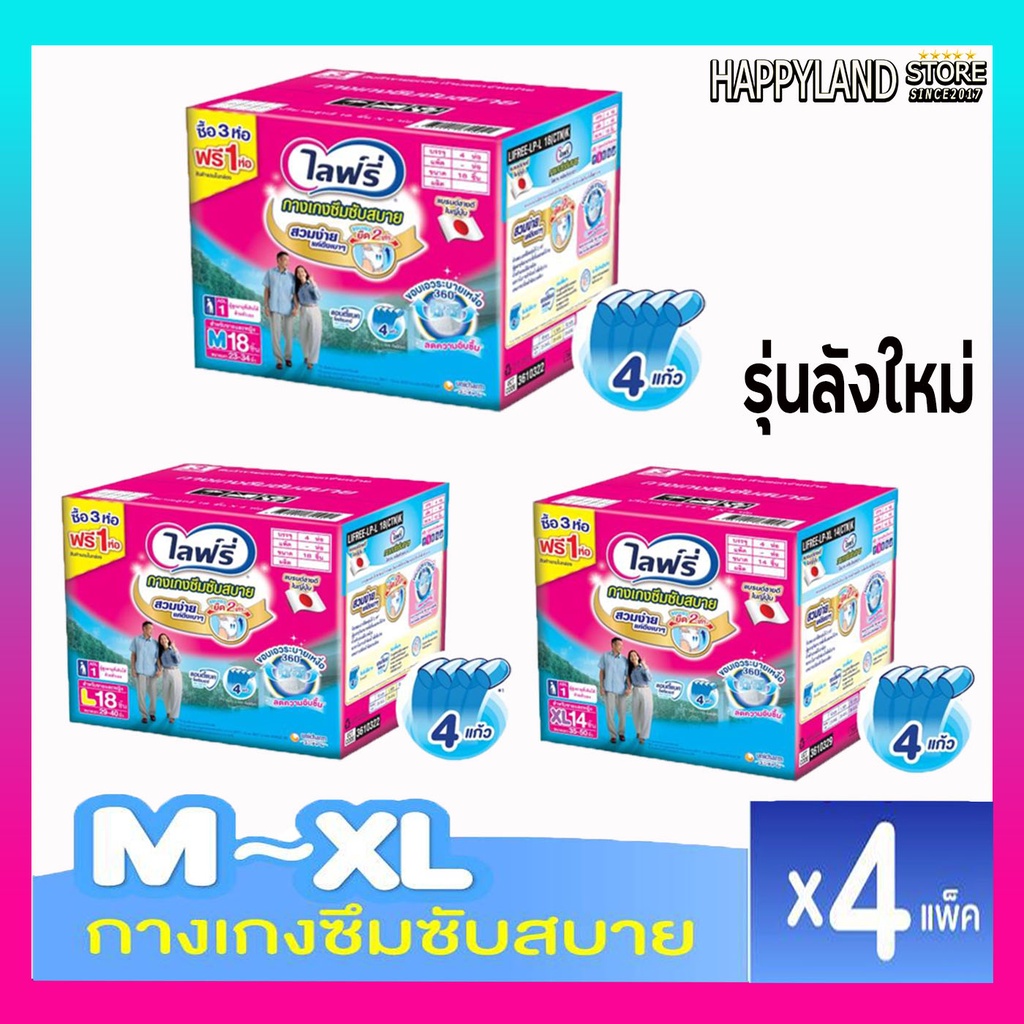 ไลฟ์รี่ ผ้าอ้อมผู้ใหญ่ กางเกงซึมซับสบายไลฟฺรี่ไซส์ M L XL (สินค้ายกลัง ...