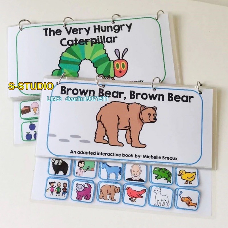 The Very Hungry Caterpillar Brown Bear Quiet Bookการเรียนคำศัพท์ภาษา ...
