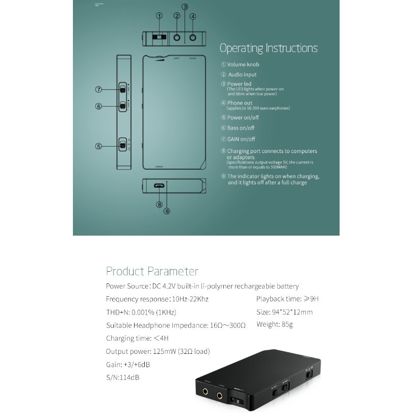 XDUOO XQ20 แอมป์พกพากำลังขับสูง รองรับ Smartphone ประกันศูนย์ไทย 1 ปี - holysai_official - ThaiPick