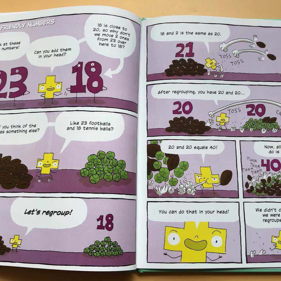 การตรัสรู้คณิตศาสตร์สำหรับเด็กหนังสือการ์ตูนหนังสือภาพหนังสือนิทาน ...