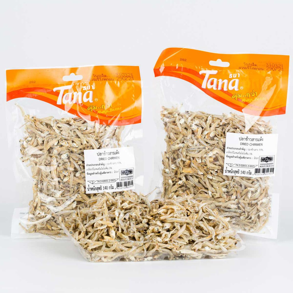Tana ธนา คุ้มกว่า ปลาข้าวสารแห้ง 140 กรัม Dried Chirimen - tifshop ...