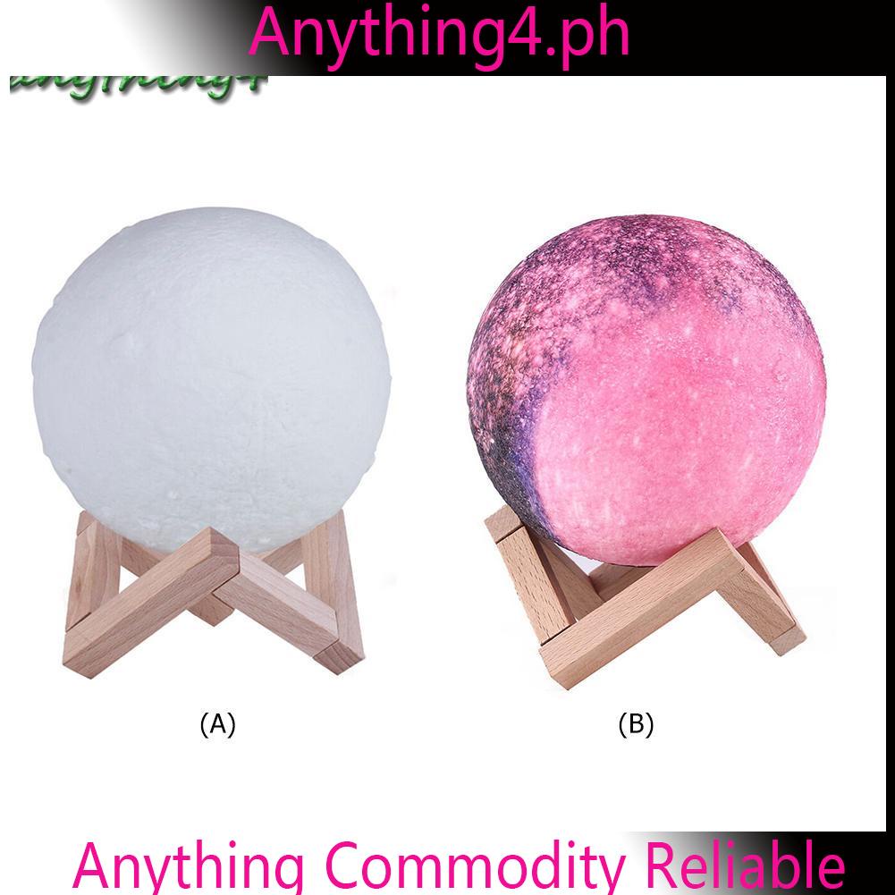 Cotton Light★ 16 Colors 3D Print Moon Lamp Remote Control LED Bedside ...