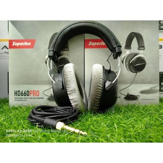 Superlux HD660 PRO หูฟัง ครอบหู สเตอริโอ สำหรับใช้งานในสตูดิโอ HD660PRO 32 , 150 Ohms โอห์ม ...
