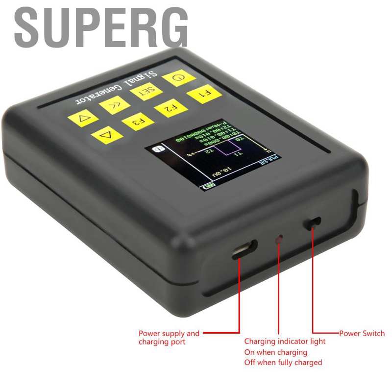 Superg Handheld Signal Generator Pulse Rectangular Sine Triangular Wave 4-20mA 2-10V ...