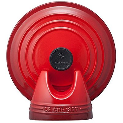 French LE CREUSET cool color stoneware pot lid holder shelf can hold ...