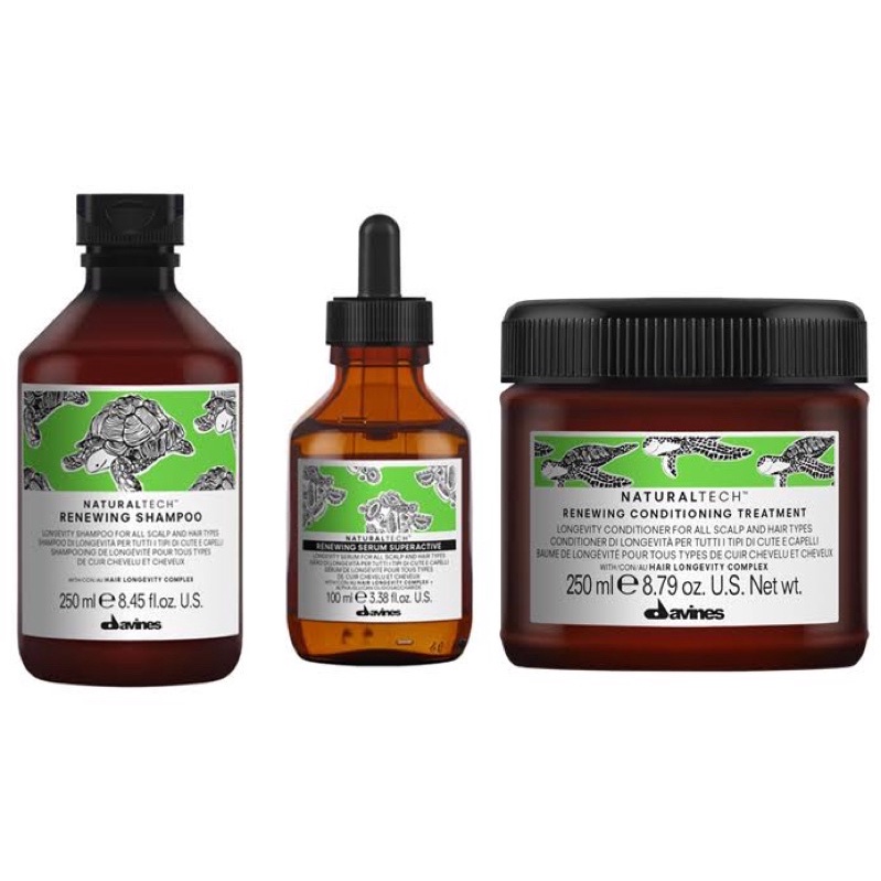 Davines Renewing Shampoo 250ml Conditioner 250ml Serum Superactive ...