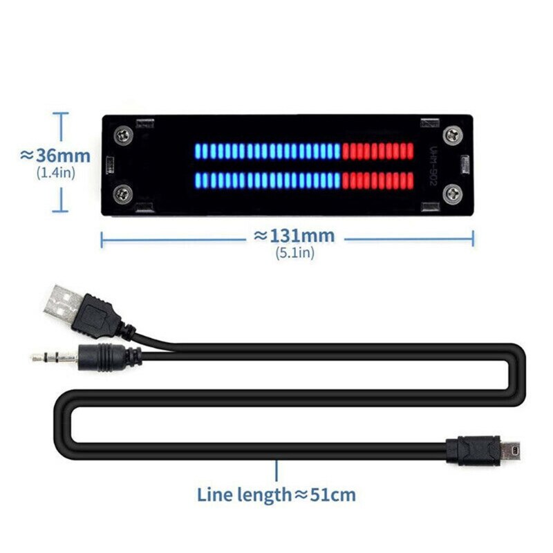 New Dual 30bit Full Color LED Audio Level Indicator Panel VU Meter For ...