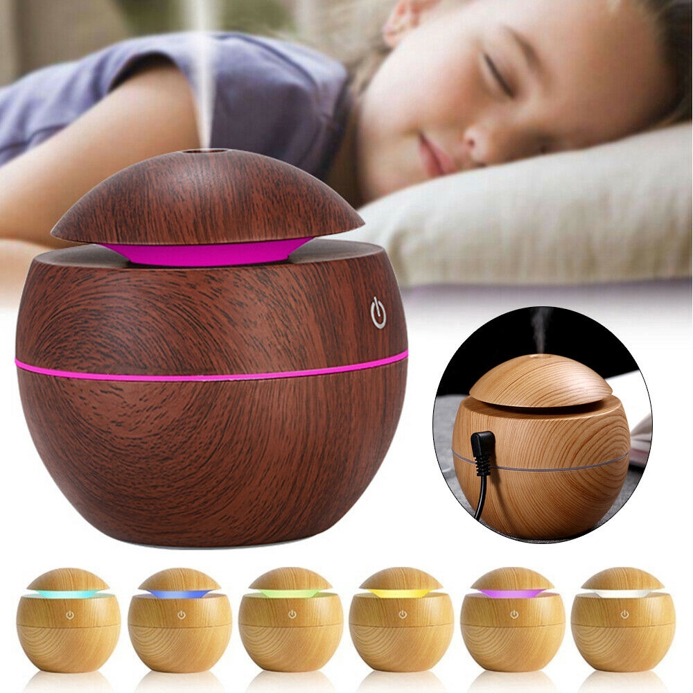 ciflying 130ML Wood Grain Air Humidifier USB Ultrasonic Humidifier Air ...