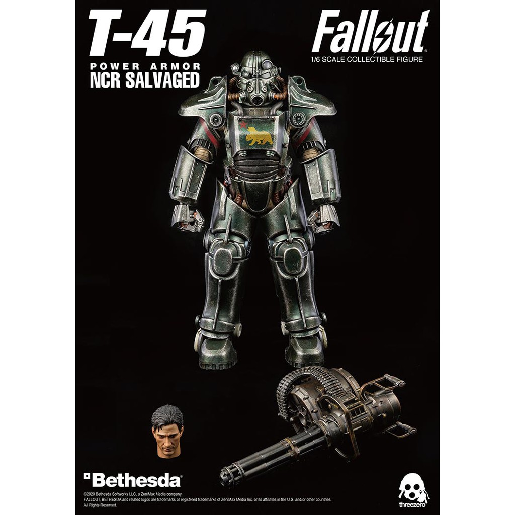 threeZero X Bethesda Fallout 16 T-45 NCR Salvaged Power Armor - toydd88 ...