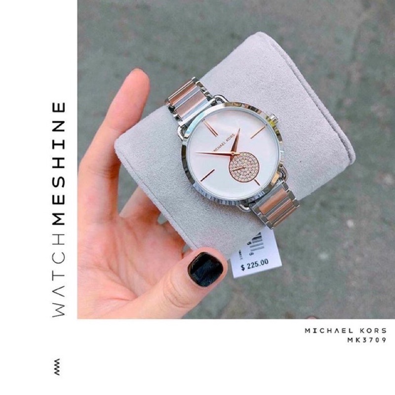 MICHAEL KORS Portia Silver Dial Two-tone Watch〰 #MK3709 - aey89.shop ...