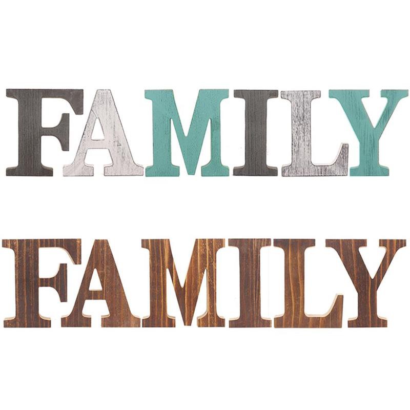 รูปปั้น:Family Wall Decor Signs Rustic Family Letters Sign Farmhouse ...