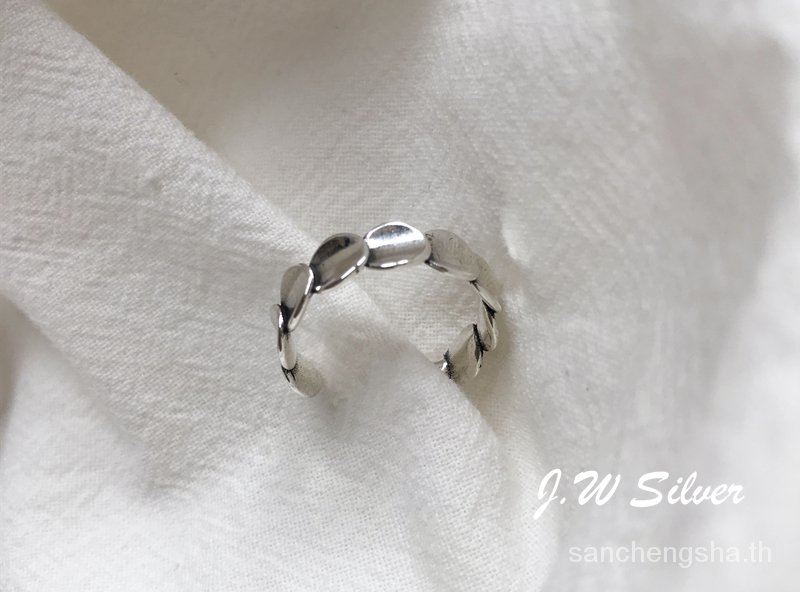 s925แหวนเงินแท้ของผู้หญิงinsสไตล์เย็นทันสมัยเงินไทยย้อนยุคการออกแบบที่เรียบง่ายเปิดเครื่องประดับ ...