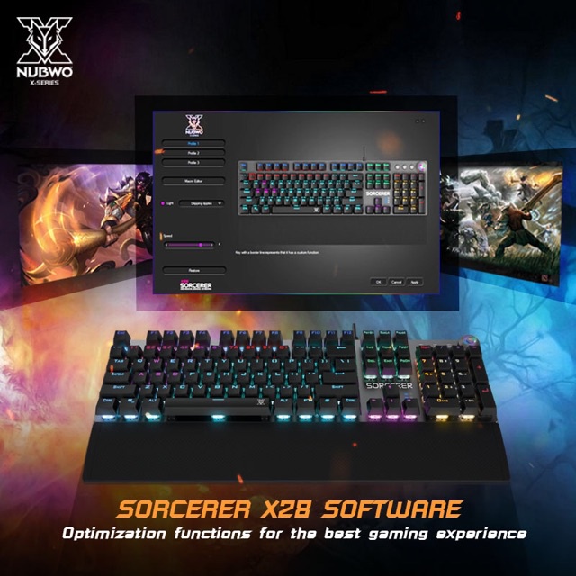 NUBWO X28 SORCERER MECHANICAL GAMING KEYBOARD แมคคานิคคอล เกมมิ่ง ...