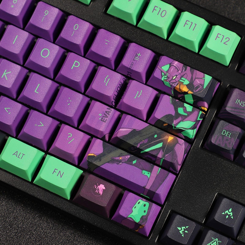 EVANGELION-01 Keycap Cherry Profile EVA Theme Anime PBT Dye Sublimation ...