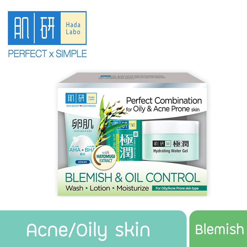 Hada Labo Blemish & Oil Control 123 Trial Set For acne/oily skin hada ...